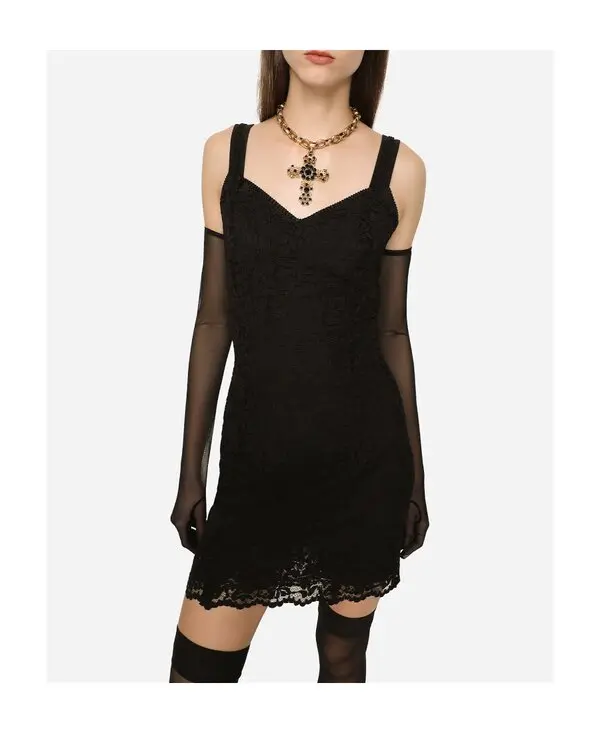 Dolce & Gabbana Lace-detailed Sleeveless Mini Dress