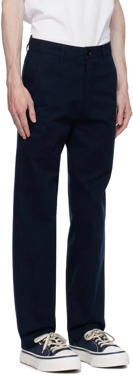 AMI Paris Straight-leg Trousers - Blue