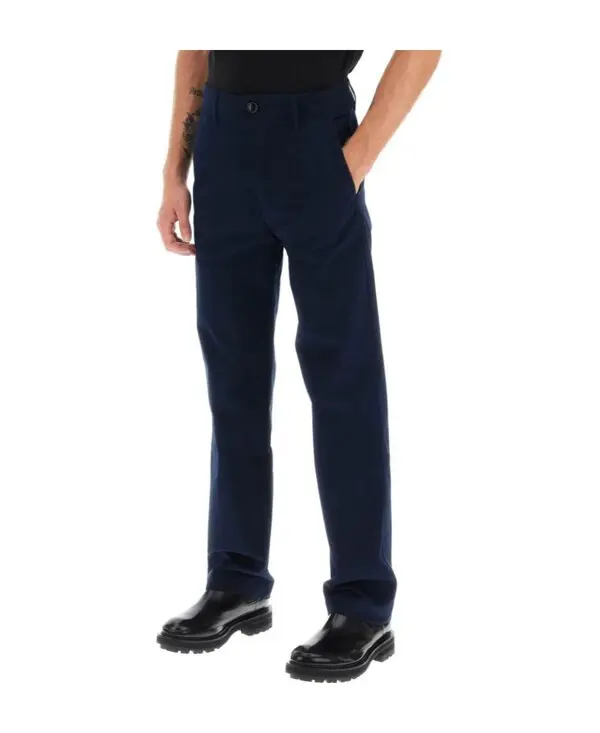 AMI Paris Straight-leg Trousers - Blue