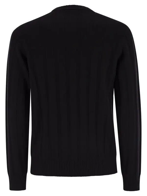 Peserico Ribbed Knit Jumper - Black