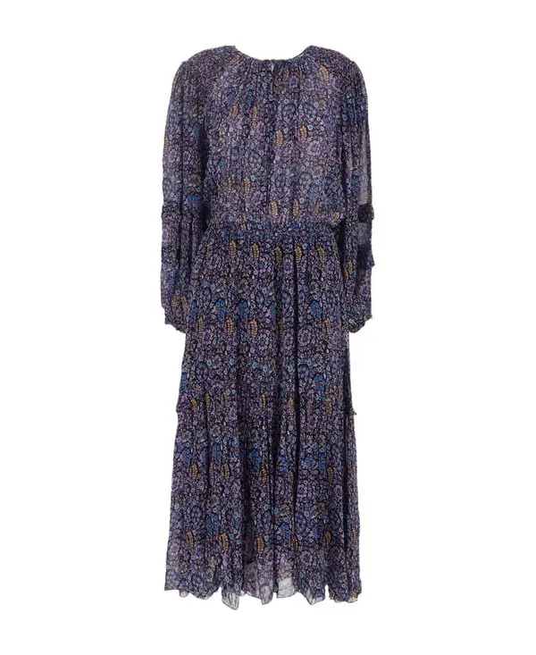 Isabel Marant Étoile Floral Printed Midi Dress - Black
