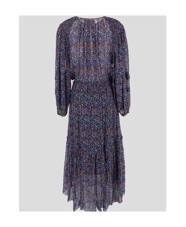 Isabel Marant Étoile Floral Printed Midi Dress - Black