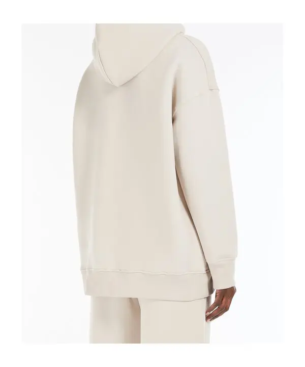 Max Mara Logo Detailed Long-sleeved Hoodie - Beige