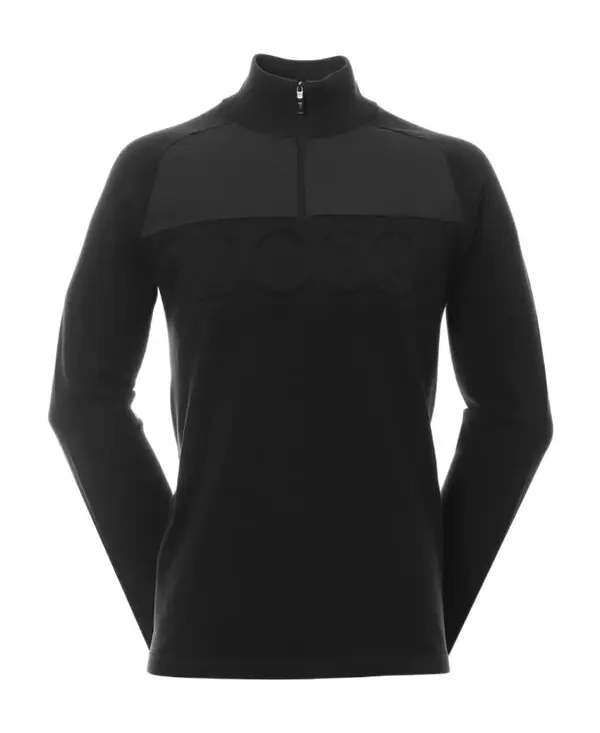 Hugo Boss Logo Quarter Zip Sweater