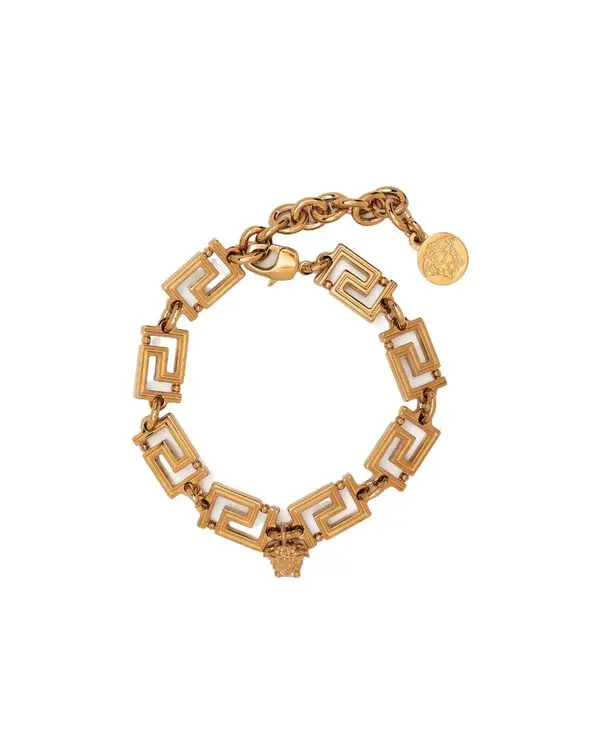 Versace Greca Logo Chain Bracelet - Yellow