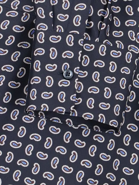 Prada Printed Twill Silk Shirt