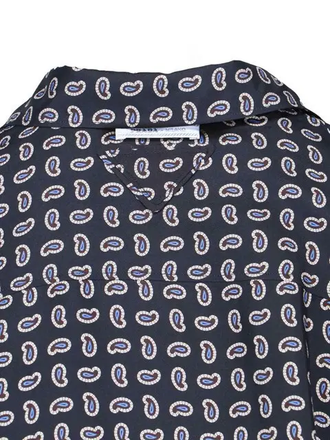 Prada Printed Twill Silk Shirt