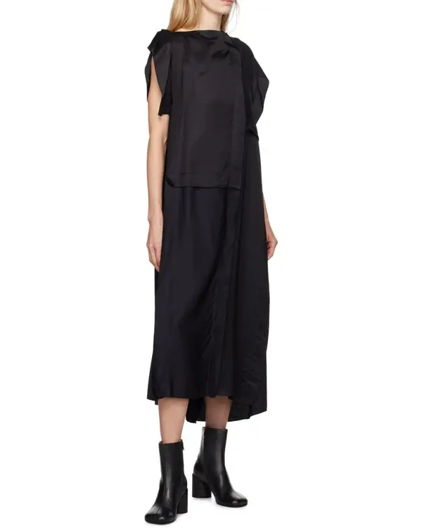 MAISON MARGIELA Asymmetrical Single-sleeve Maxi Dress