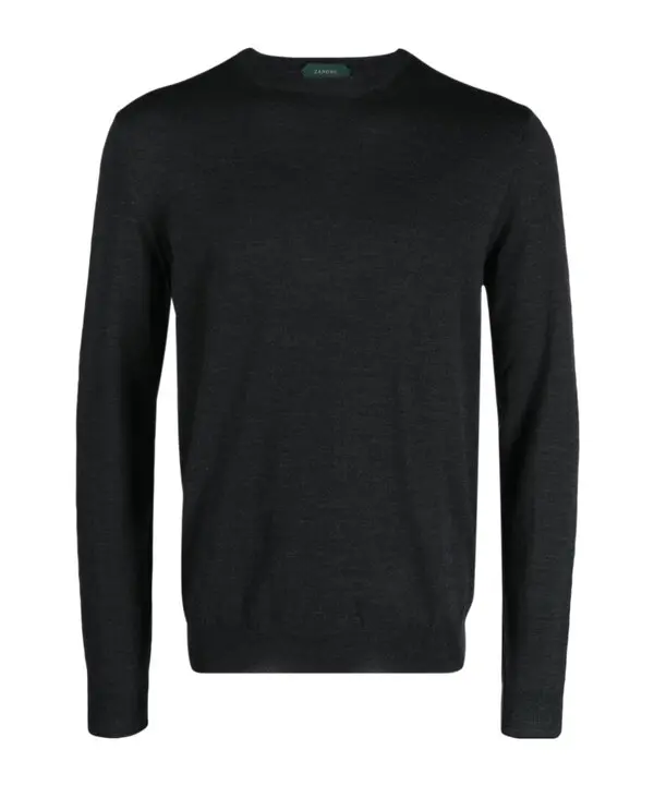 ZANONE Fine-knit Crew-neck Jumper - Black