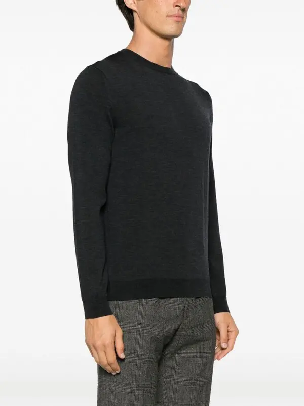 ZANONE Fine-knit Crew-neck Jumper - Black