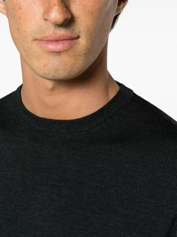 ZANONE Fine-knit Crew-neck Jumper - Black