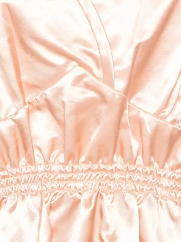 Miu Miu Logo-patch Spaghetti Strap Dress - Nude