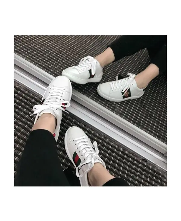 Gucci Ace Embroidered Sneakers - White