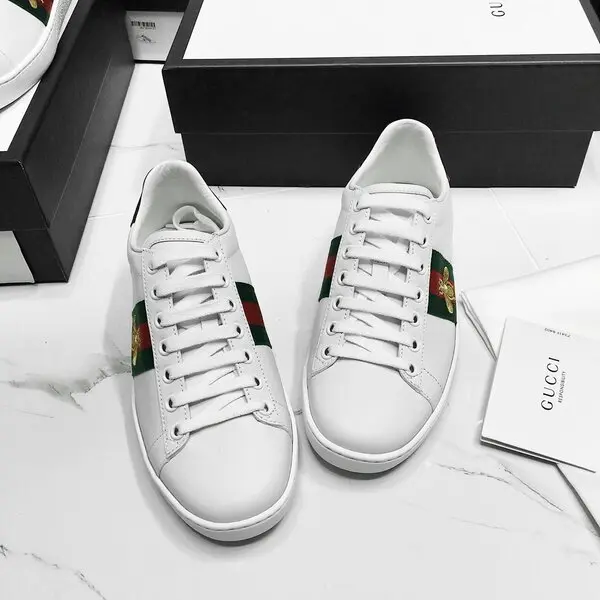 Gucci Ace Embroidered Sneakers - White