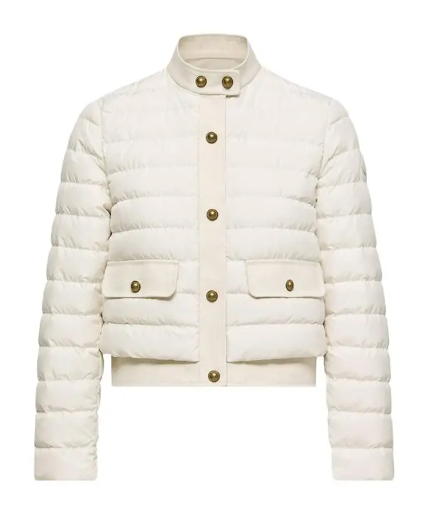 Moncler Juju Short Quilted Down Jacket - White