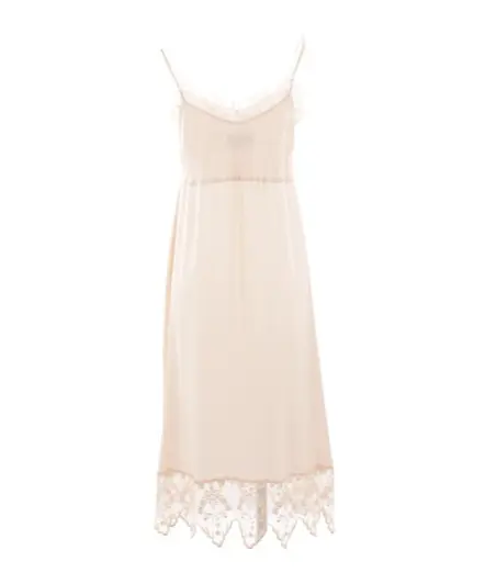 Simone Rocha Deep Lace Trim Slip Dress - White