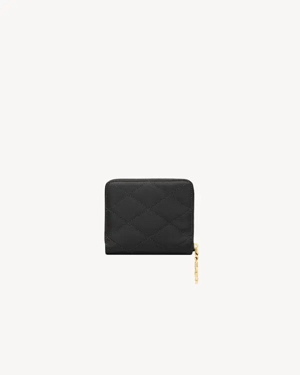 Saint Laurent Quilted Leather Wallet - Black