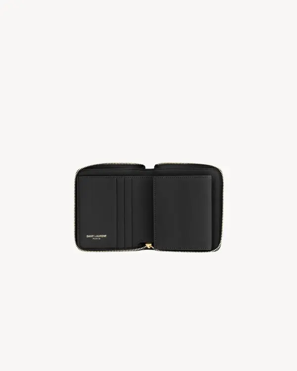 Saint Laurent Quilted Leather Wallet - Black