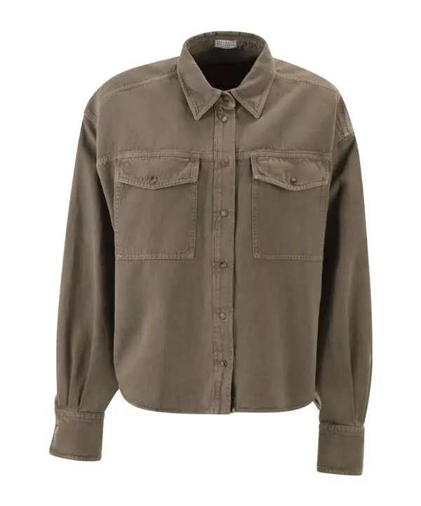 Brunello Cucinelli Long-sleeve Flap-pocket Shirt - Green
