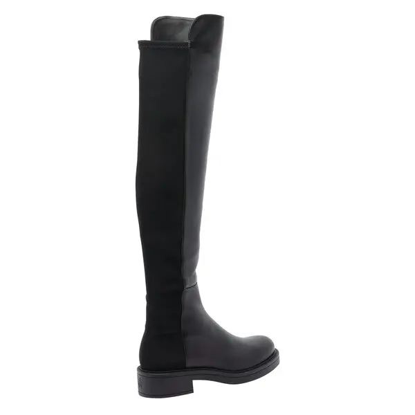 STUART WEITZMAN Over The Knee Round Toe Boots - Black