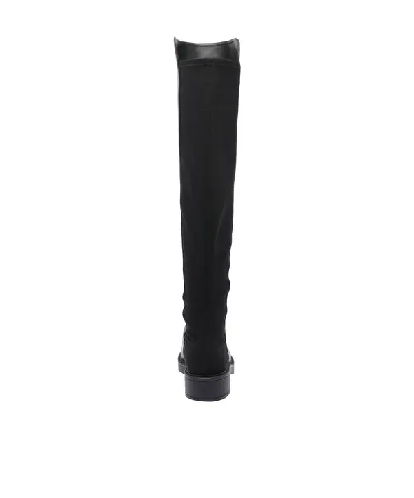 STUART WEITZMAN Over The Knee Round Toe Boots - Black
