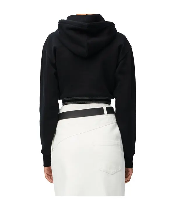 Loewe Cropped Hoodie In Cotton And Cashmere