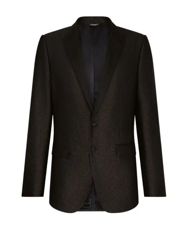 Dolce & Gabbana Glittered Single-breasted Blazer