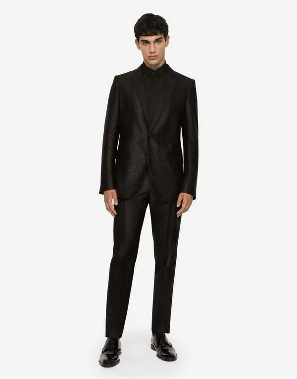 Dolce & Gabbana Glittered Single-breasted Blazer