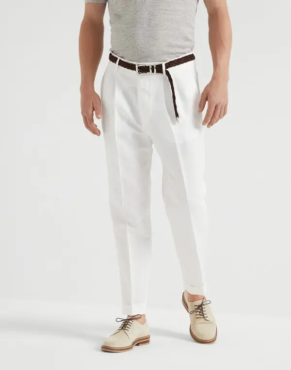 Brunello Cucinelli Pleated Tapered Leg Trousers