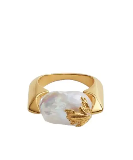 Bottega Veneta Rana Pearl Ring - White