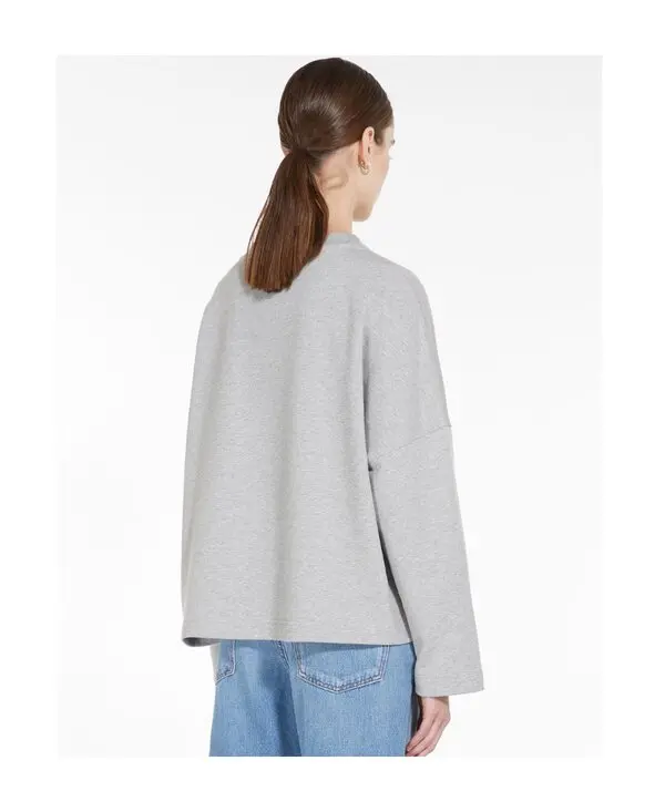 Max Mara Cotton Sweatshirt With Butterfly Print