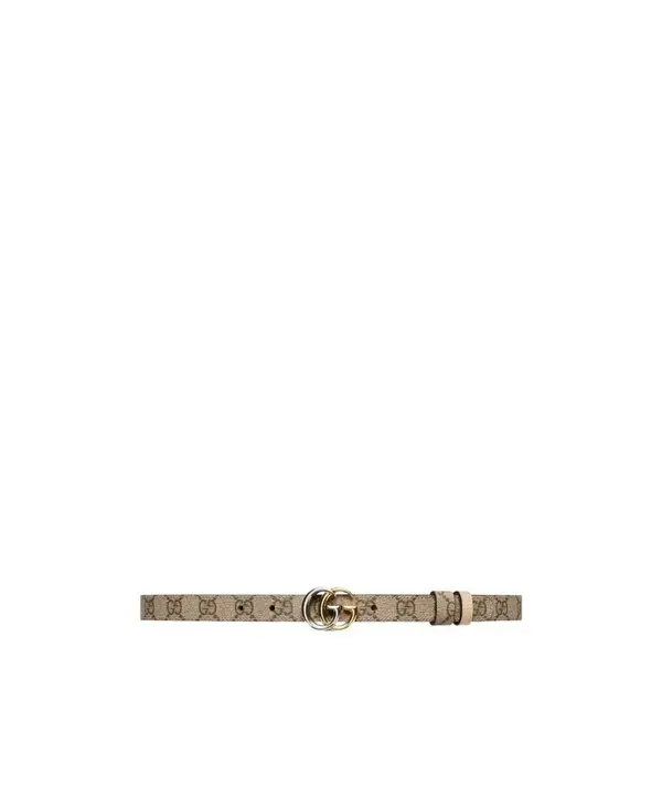 Gucci Gg Marmont Reversible Thin Belt - Brown
