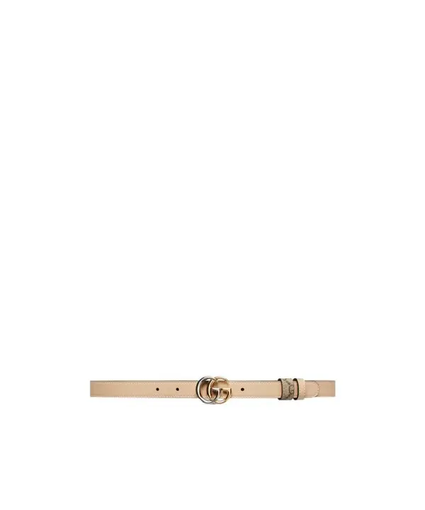 Gucci Gg Marmont Reversible Thin Belt - Brown