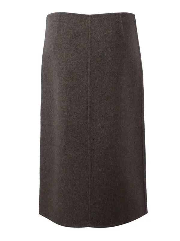 P.a.r.o.s.h Zipped Midi Skirt - Black