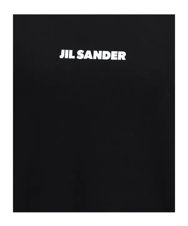 JIL SANDER Logo Printed Crewneck T-shirt - Black
