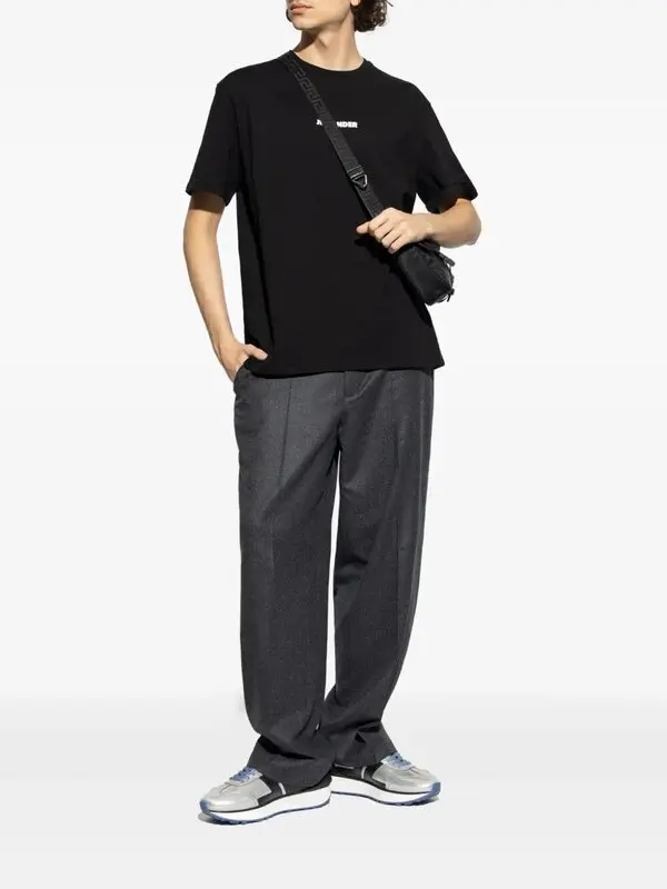 JIL SANDER Logo Printed Crewneck T-shirt - Black