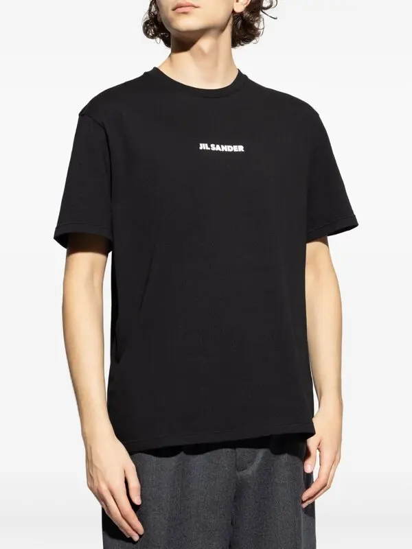 JIL SANDER Logo Printed Crewneck T-shirt - Black