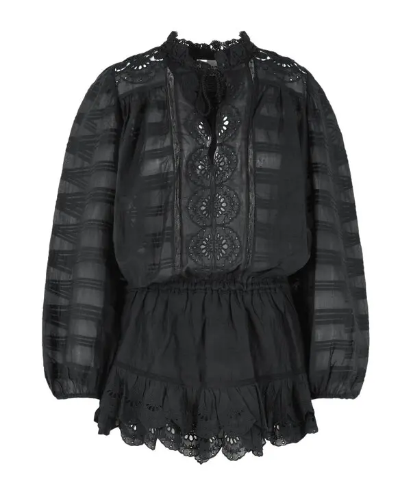 Isabel Marant Étoile Long Sleeve Dress With Lace Details