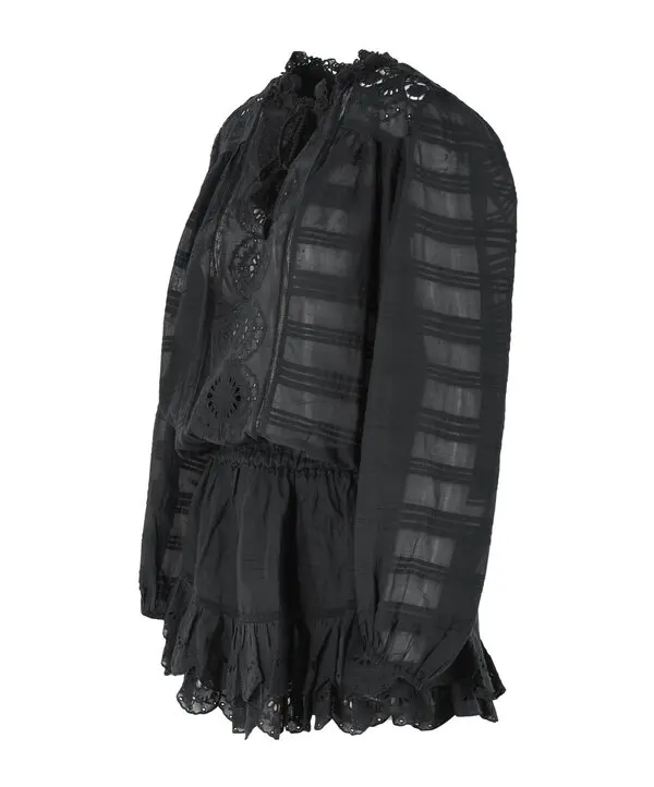 Isabel Marant Étoile Long Sleeve Dress With Lace Details