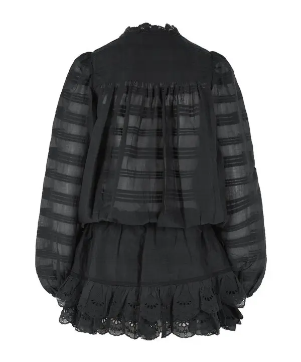 Isabel Marant Étoile Long Sleeve Dress With Lace Details