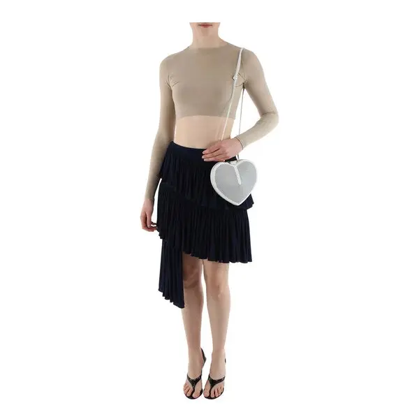 Alaïa Asymmetrical Ruffled Jersey Skirt - Black