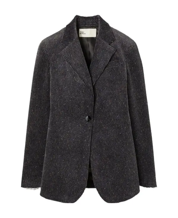 Tory Burch Notched Lapel Corduroy Blazer
