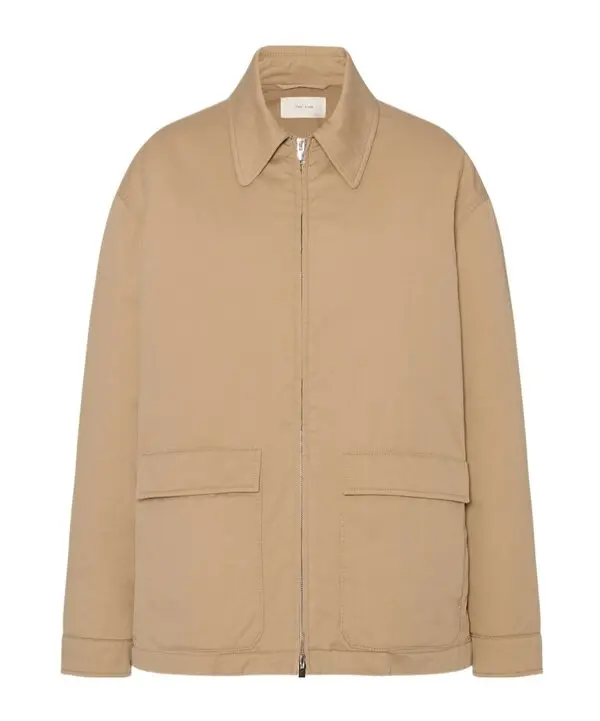THE ROW Aurelius Cotton Cashmere Gabardine Jacket - Sand-colored