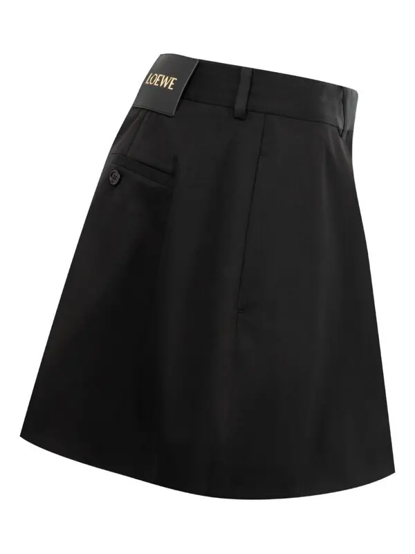Loewe Trapeze Shorts In Cotton And Silk