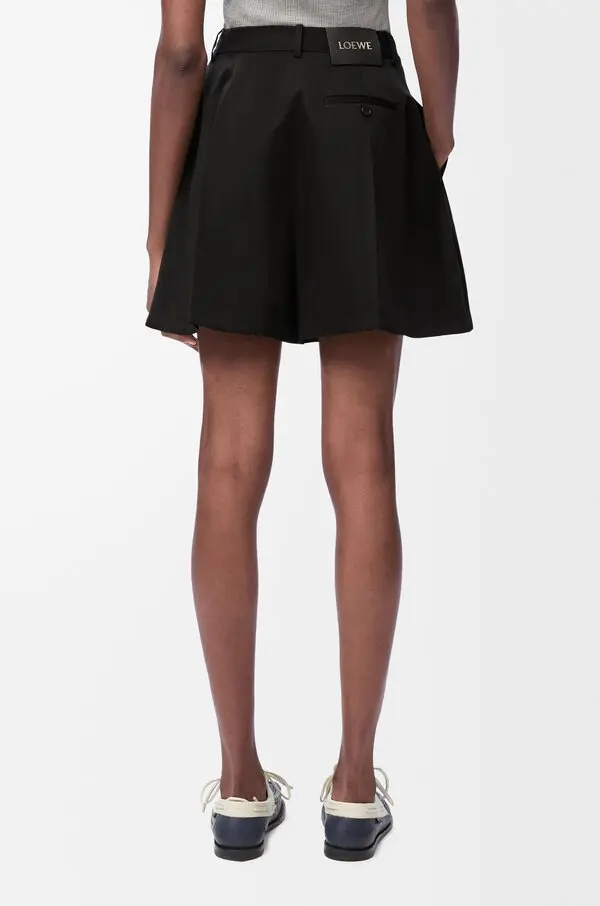 Loewe Trapeze Shorts In Cotton And Silk