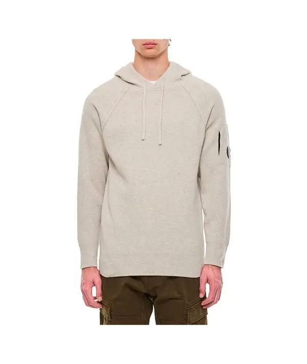 C.P. COMPANY Lens-detail Hoodie - Nude