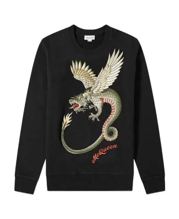 Alexander McQueen Logo Printed Hoodie