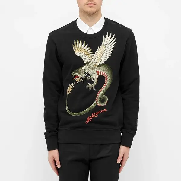 Alexander McQueen Logo Printed Hoodie