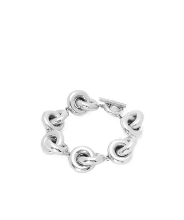 Loewe Donut Link Bracelet In Sterling Silver - White