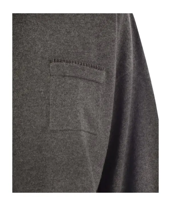 Brunello Cucinelli Crewneck Knitted Jumper With Chest Pocket